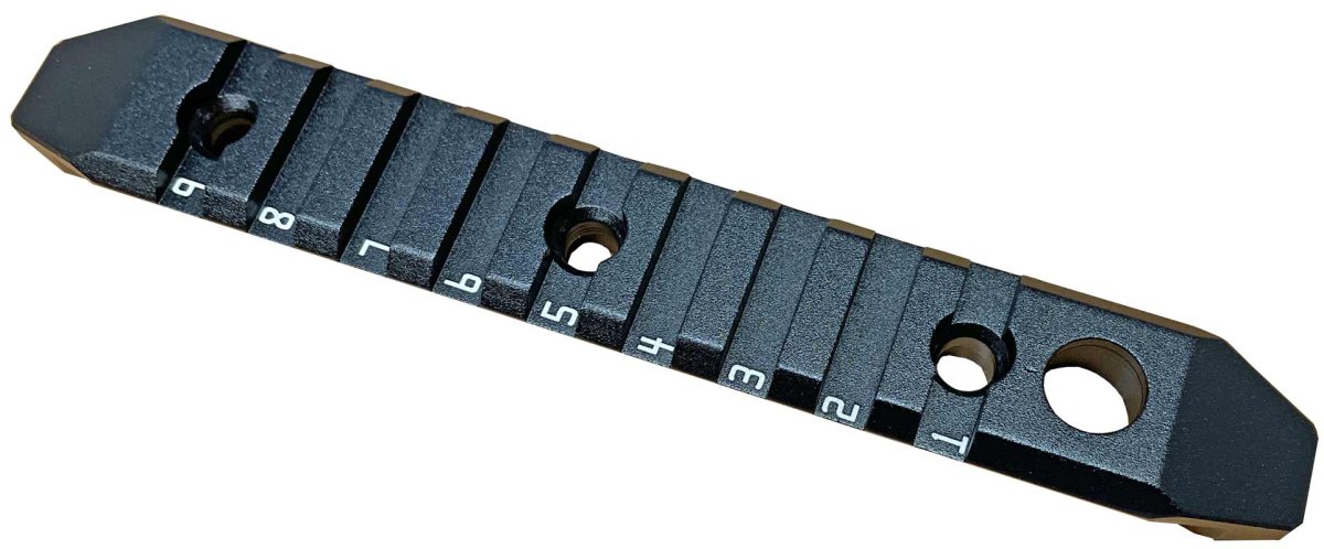 Keymod rail 9 slots i metal - Køb keymod rail her